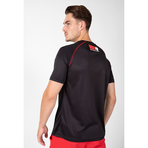 Performance T-Shirt – Black/Red - MuscleForce