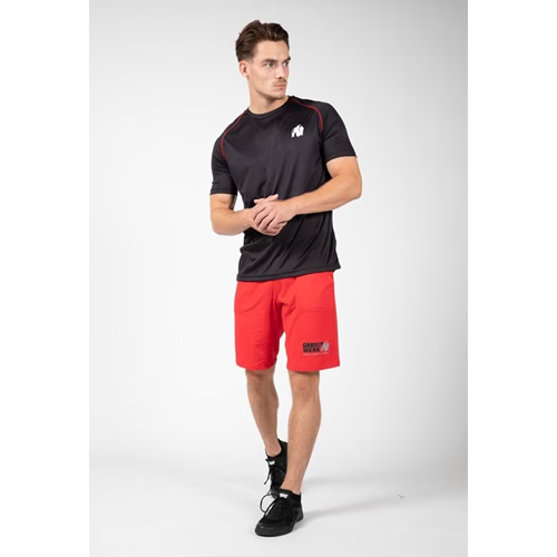 Performance T-Shirt – Black/Red - MuscleForce