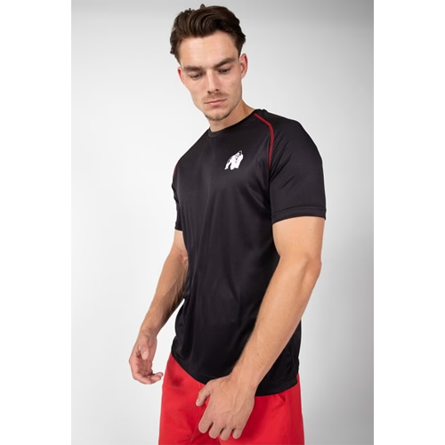 Performance T-Shirt – Black/Red - MuscleForce