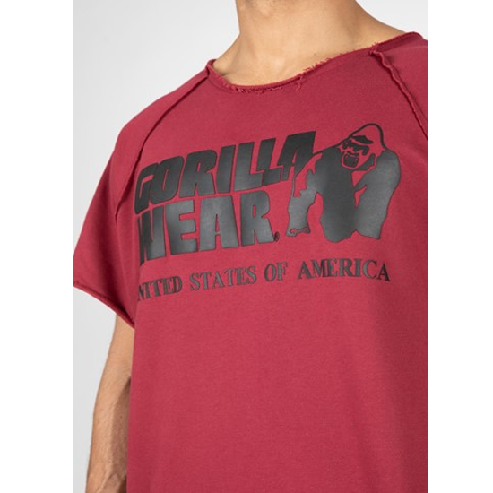 Classic Workout Top – Burgundy Red – MuscleForce