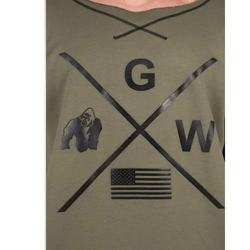 SHELDON WORKOUT TOP – ARMY GREEN - MuscleForce
