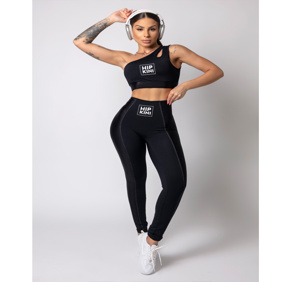 Black One-Shoulder Gymrat Top - MuscleForce