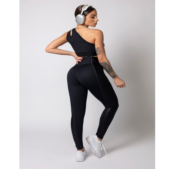 Black One-Shoulder Gymrat Top - MuscleForce