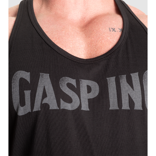 Gasp Essential T-Back Black/Grey - MuscleForce