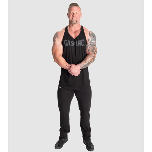 Gasp Essential T-Back Black/Grey - MuscleForce