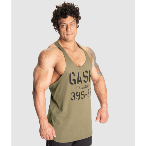 Gasp Original Stringer Washed Green - MuscleForce